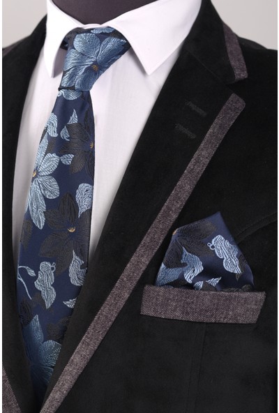 Esgue Desenli Kravat & Mendil
