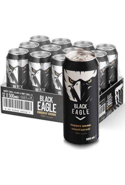 MEYSU Black Eagle 500 ml Enerji Içeceği 12'li Paket MEYSU Black Eagle 500 ml Enerji Içeceği 12'li Paket
