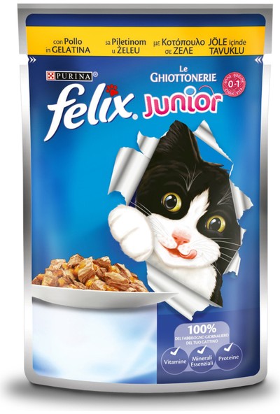 Felix Jöle Tavuklu Yavru Kedi Maması 12 Adet Felix Jöle Tavuklu Yavru Kedi Maması 12 Adet