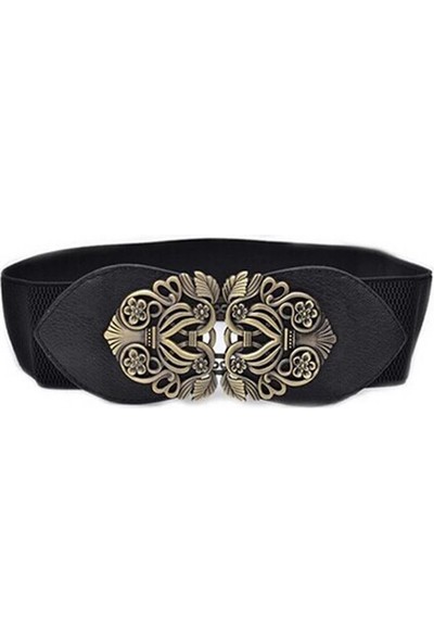 Charge Vintage Metalik Çiçek Işlemeli Elastik Kadın Kemer Charge Vintage Metalik Çiçek Işlemeli Elastik Kadın Kemer