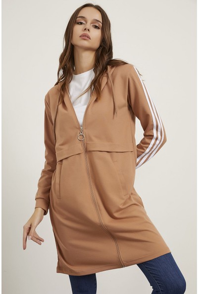 Armalıfe 102 Üç Çizgi Fermuarlı Iki Iplik Bayan Kap