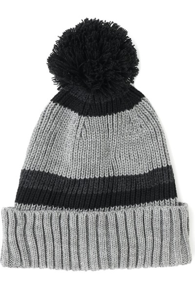 Polaris Çızgı Nopelı Bere-M 1pr Gri Multı Erkek Bere