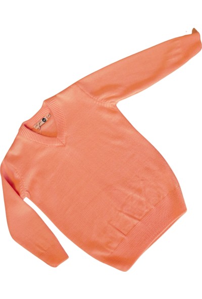 Hilal Akıncı Kids Erkek Çocuk V Yaka Kazak Somon Renk Hilal Akıncı Kids Erkek Çocuk V Yaka Kazak Somon Renk