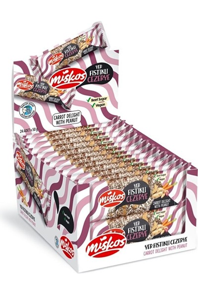 Miskos Yer Fıstıklı Cezerye 50 gr x 24