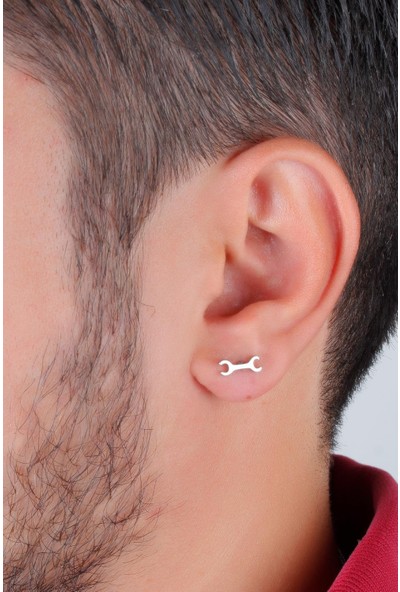 Madame Concept Gümüş Renk Iki Ağız Anahtar Model Çelik Erkek Küpe Madame Concept Gümüş Renk Iki Ağız Anahtar Model Çelik Erkek Küpe