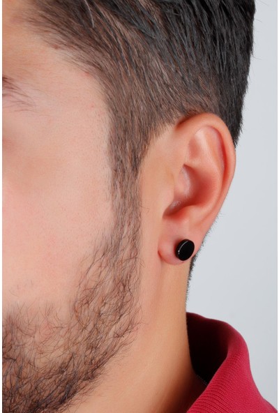 Madame Concept Mat Siyah Renk Kare Plaka Fake Tünel Çelik Erkek Küpe Madame Concept Mat Siyah Renk Kare Plaka Fake Tünel Çelik Erkek Küpe