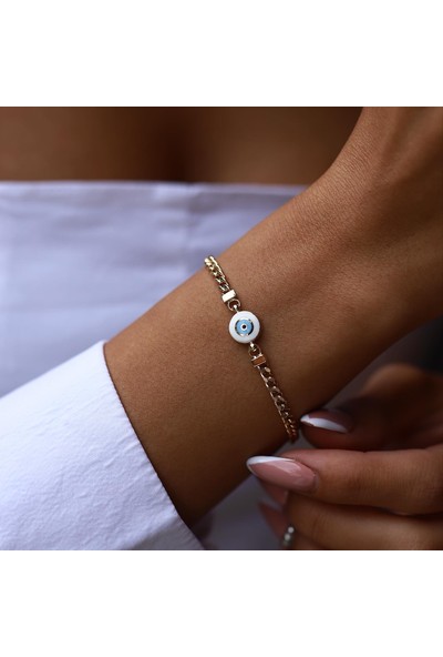 Çağdaş Kuyumculuk Çift Yönlü Gurmet Nazar Bileklik