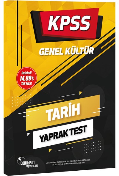 Doktrin Yayınları 2022 Kpss Tarih Yaprak Test Doktrin Yayınları 2022 Kpss Tarih Yaprak Test