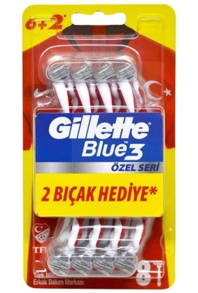 Gillette Blue3 Pride Tıraş Bıçağı 6+2'li Özel Seri Gillette Gillette Blue3 Pride Tıraş Bıçağı 6+2'li Özel Seri Gillette