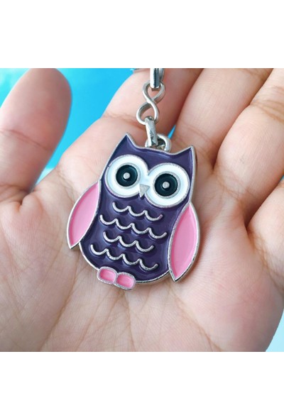 Hellove Metal Baykuş Anahtarlık Hediyelik Anahtarlık Çanta Aksesuarı
