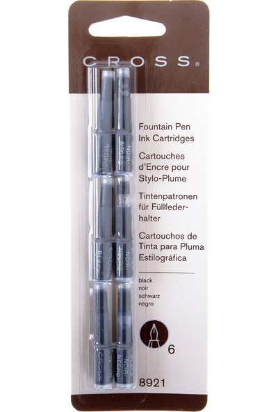 Cross 8921 Dolmakalem Kartuşu Siyah Kutuda 6 Ad Cross 8921 Dolmakalem Kartuşu Siyah Kutuda 6 Ad