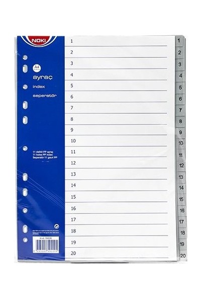 Nokı 1-20 Rakamlı Separatör Nokı 1-20 Rakamlı Separatör