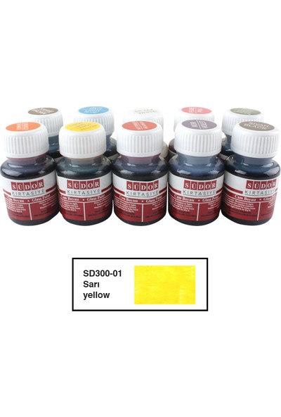 Südor Sarı Su Bazlı Cam Boyası 15 ml