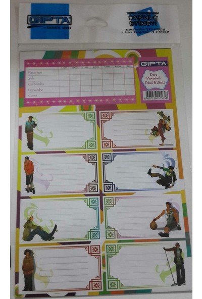 Gıpta Okul Etiketi Karışık