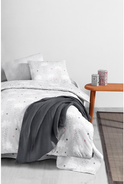 Berolige Clouds Bambu Pamuk Bebek Nevresim Takımı Pembe Berolige Clouds Bambu Pamuk Bebek Nevresim Takımı Pembe