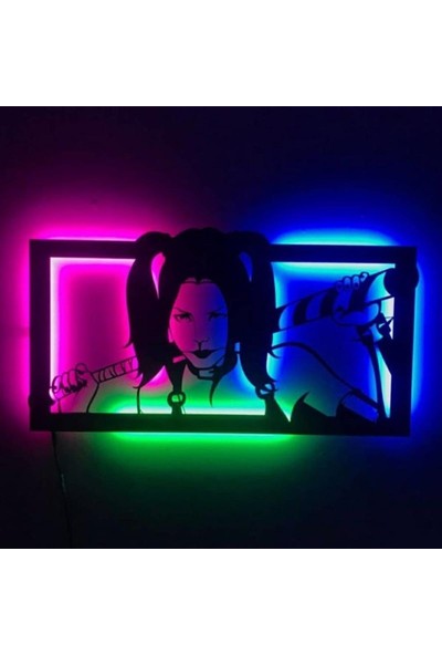 Dekor Hediyelik Harley Quinn Ledli Duvar Süsü Mdf Tablo Duvar Aksesuarı Ahşap Tablo Dekor Hediyelik Harley Quinn Ledli Duvar Süsü Mdf Tablo Duvar Aksesuarı Ahşap Tablo