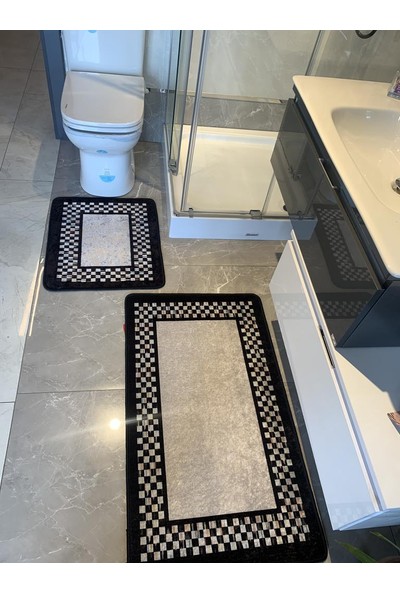 Brillant Melany 2'Li Lateks Taban Banyo Paspas Takımı