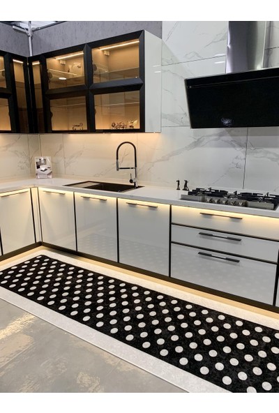 Brillant Puantiye Desen Saçaksız Lateks Taban Halı