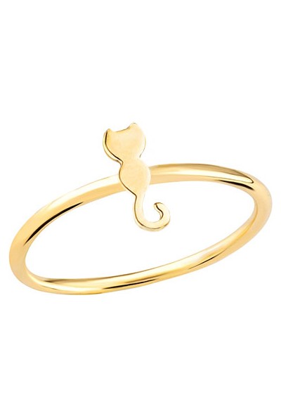 Engingold 14 Ayar Altın Minimal Kedi Yüzük Engingold 14 Ayar Altın Minimal Kedi Yüzük