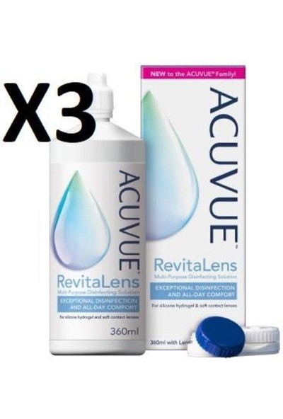 Acuvue 3 Adet Acuvue Revitalens 360ML Acuvue 3 Adet Acuvue Revitalens 360ML