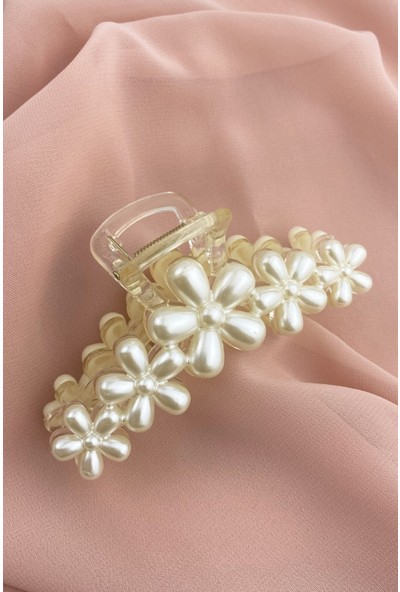 ÇLK Accessories Incili Mandal Toka Büyük Boy Çiçek Model TRTOKA9663 T31503 ÇLK Accessories Incili Mandal Toka Büyük Boy Çiçek Model TRTOKA9663 T31503