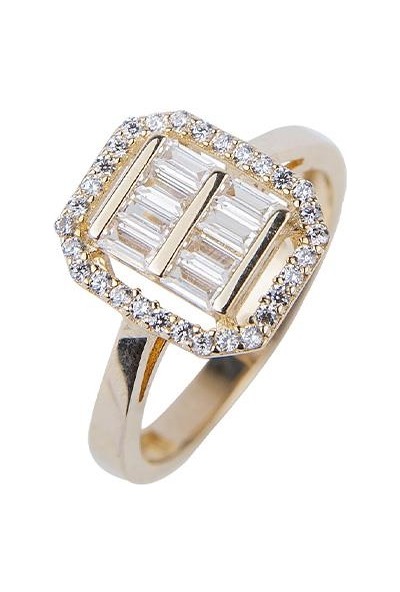 Poçan Kuyumculuk Baget Taşlı Yüzük