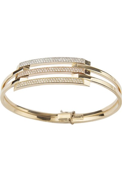 Poçan Kuyumculuk Taşlı Kelepçe Bilezik