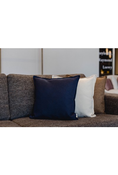 Ozco Home Keten Kırlent Kılıfı Lacivert 50X50 cm Ozco Home Keten Kırlent Kılıfı Lacivert 50X50 cm