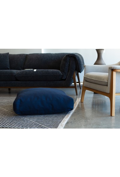 Ozco Home Keten Kumaş Minder Lacivert 70X70 cm Ozco Home Keten Kumaş Minder Lacivert 70X70 cm