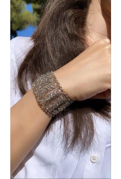 Vip Gümüş Telkari Bilezik