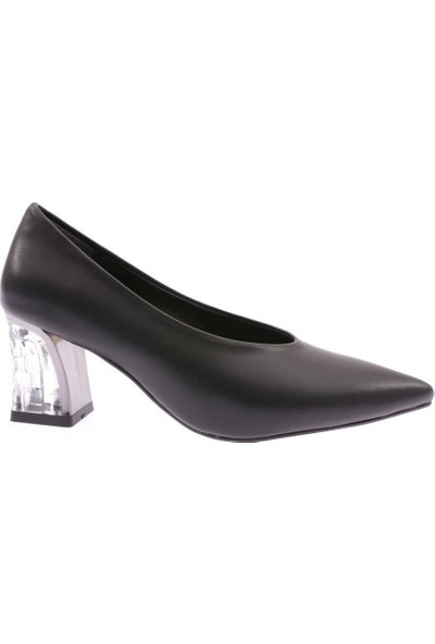 Dgn 1400 Kadın Parmak Dekolteli Sivri Burun Topuklu Ayakkabı