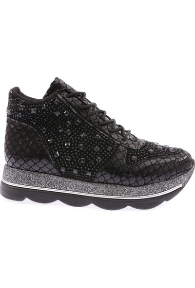 Dgn 799 Kadın Taş Detaylı Sneakers Bilek Bot