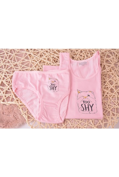 Katamino Kız Çocuk Geniş Askılı Atlet Slip Takım Katamino Kız Çocuk Geniş Askılı Atlet Slip Takım