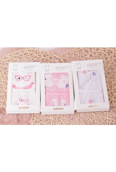 Katamino 3 Lü Kız Çocuk Geniş Askılı Atlet Slip Takım Katamino 3 Lü Kız Çocuk Geniş Askılı Atlet Slip Takım