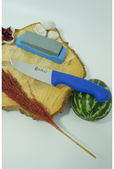 SürLaz Sürmene Jilet Uçlu Özel Üretim Mutfak Bıçağı + Standlı Bileme Taşı SürLaz Sürmene Jilet Uçlu Özel Üretim Mutfak Bıçağı + Standlı Bileme Taşı