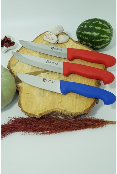 SürLaz Sürmene 3'lü Silikon Sap Mutfak Bıçak Seti