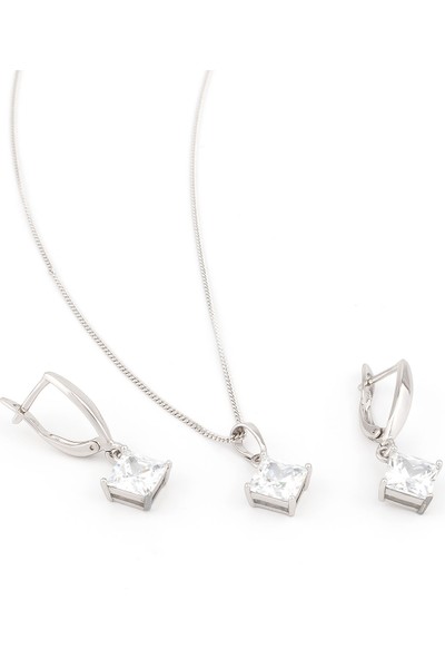 Uslada Bijoux House Prenses Kesim Zirkon Set