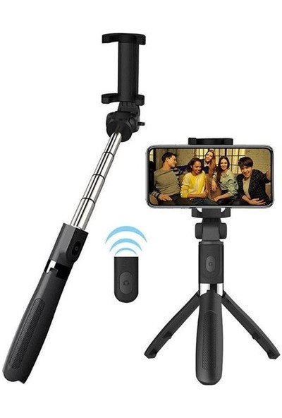 UltraTekno Uzaktan Kumandalı Bluetooth Selfie Çubuğu 3 Ayaklı 60 cm Tripod L01 UltraTekno Uzaktan Kumandalı Bluetooth Selfie Çubuğu 3 Ayaklı 60 cm Tripod L01