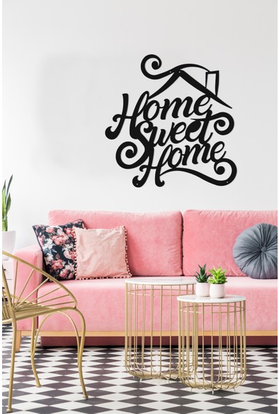 Tualle Home Sweet Home Metal Tablo Tualle Home Sweet Home Metal Tablo