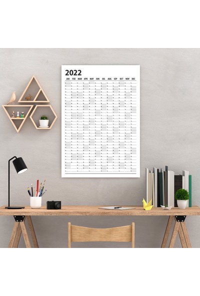 Bi'aldım 2022 Yıllık Planlayıcı Duvar Takvim 50X70 cm Siyah Yearly Wall Planner Bi'aldım 2022 Yıllık Planlayıcı Duvar Takvim 50X70 cm Siyah Yearly Wall Planner