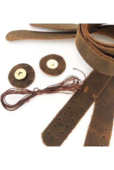 Alfa Tasarım Atölyesi Deri Çanta Sapı Çift 75 Cm Mıknatıslı Çanta Çıtçıtı Mumlu Ip Set Alfa Tasarım Atölyesi Deri Çanta Sapı Çift 75 Cm Mıknatıslı Çanta Çıtçıtı Mumlu Ip Set