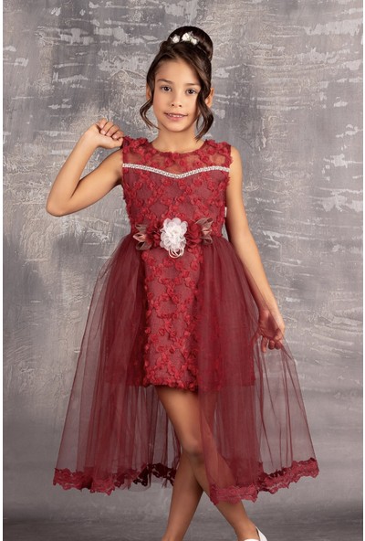 Tivido Tül Kuyruklu Kız Çocuk Abiye Elbise