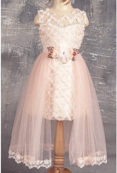 Tivido Tül Kuyruklu Kız Çocuk Abiye Elbise