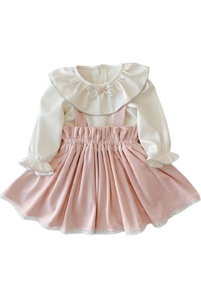 Elifname Gümüş Detaylı Pudra Takım Kız Çocuk Bebek Elbise Elifname Gümüş Detaylı Pudra Takım Kız Çocuk Bebek Elbise