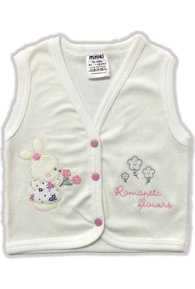 Minikel Çiçekçi Tavşan Penye Yelek Minikel Çiçekçi Tavşan Penye Yelek