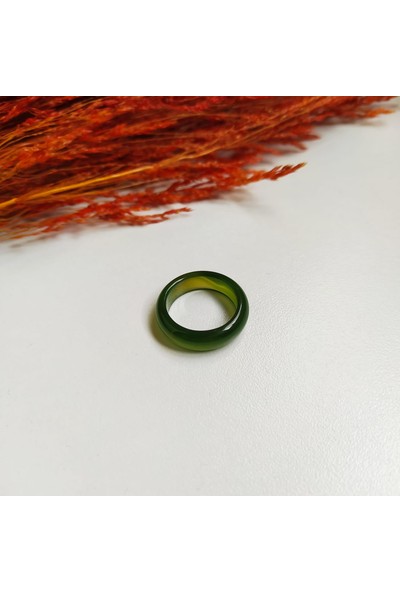 Esma Bijuteri & Tekstil Gerçek Doğal Taş Yeşil Akik Yüzük -16 Numara Esma Bijuteri & Tekstil Gerçek Doğal Taş Yeşil Akik Yüzük -16 Numara