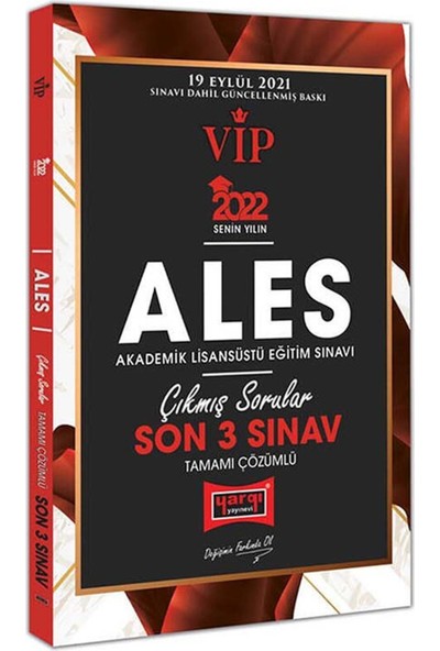 Yargı Yayınevi 2022 ALES Vip Tamamı Çözümlü Son 3 Sınav Çıkmış Sorular Yargı Yayınevi 2022 ALES Vip Tamamı Çözümlü Son 3 Sınav Çıkmış Sorular
