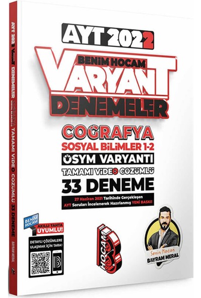 Benim Hocam Yayınları 2022 AYT Coğrafya Tamamı Video Çözümlü 33 Deneme Sınavı Benim Hocam Yayınları 2022 AYT Coğrafya Tamamı Video Çözümlü 33 Deneme Sınavı