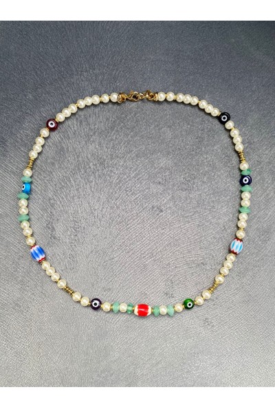 Naz Duzla Jewelry Inci Nazar Kolye