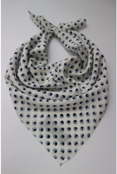 The Moon Lucky Mavi Pamuk Fular